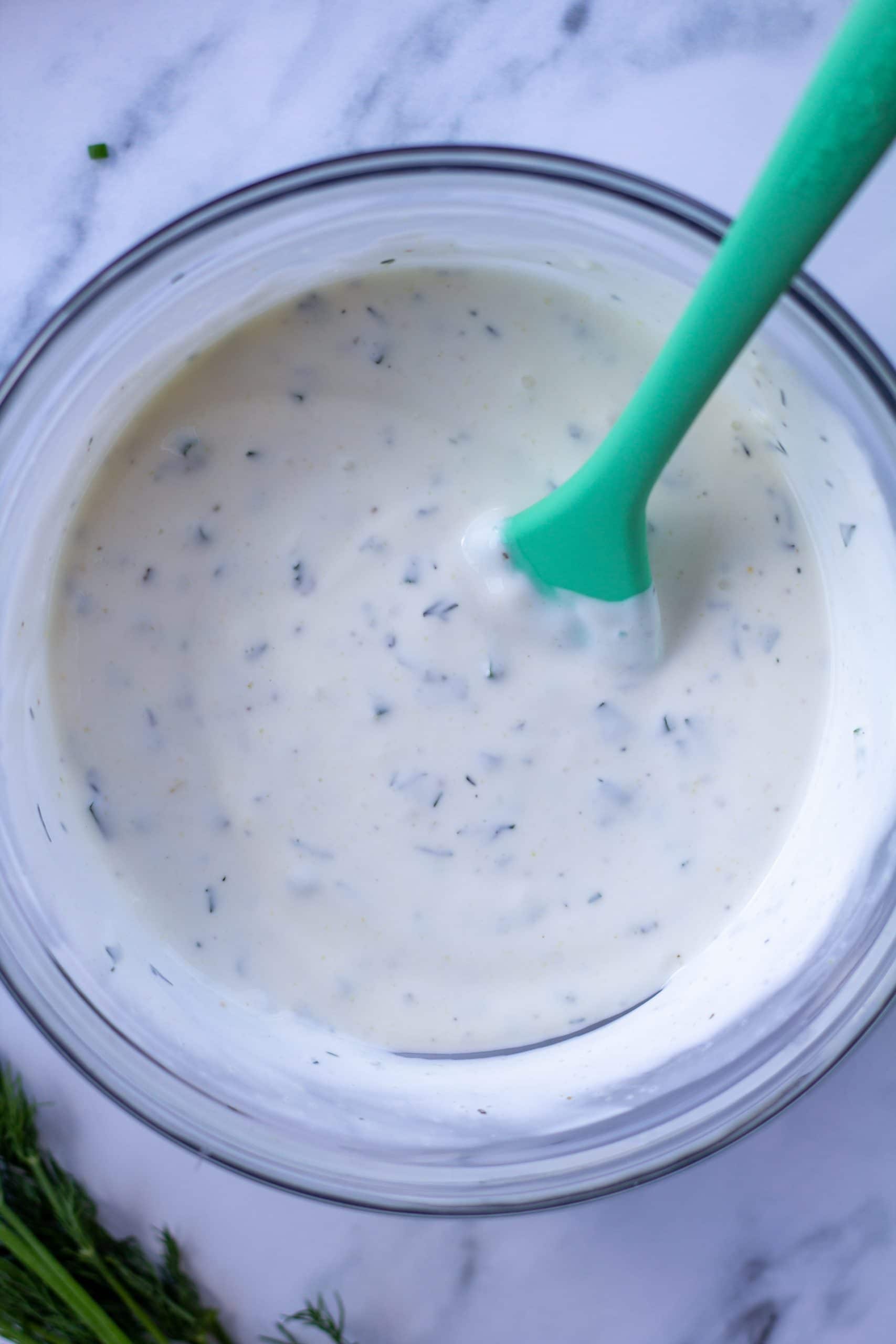 Homemade Healthy Ranch Dressing - Salty Lemon Sister